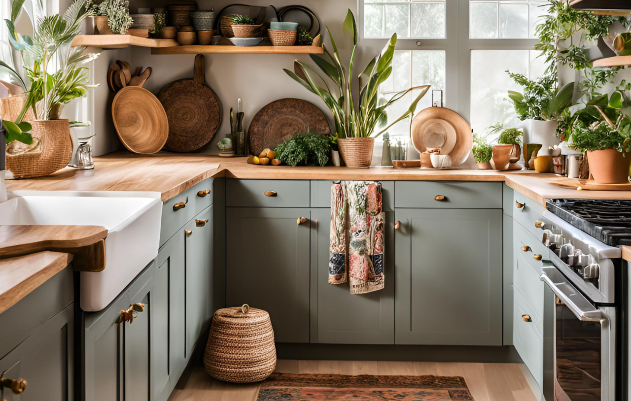 9 Must-Try Boho Kitchen Ideas for a Cozy, Eclectic Space - My Blissful ...