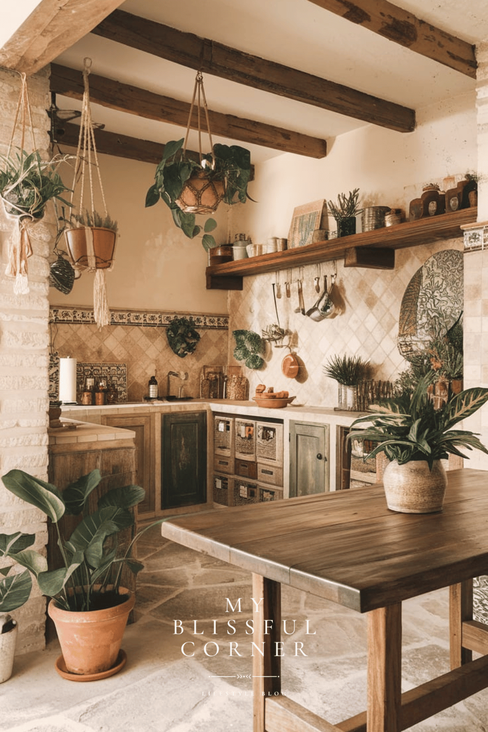 9 Must-Try Boho Kitchen Ideas for a Cozy, Eclectic Space - My Blissful ...