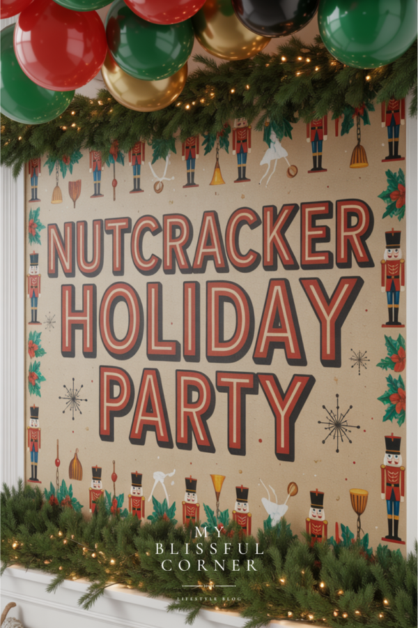 This DIY Christmas Party Backdrop Is the Real Showstopper - My Blissful ...